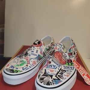 Vans | Shoes | Vans Slipon Mashup Stickers Skate Shoes | Poshmark